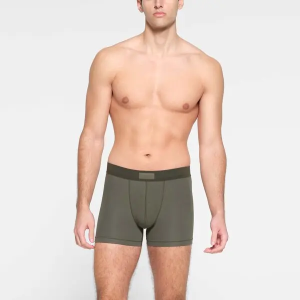 SKIMS Cotton 3 Inch Boxer Brief - Military