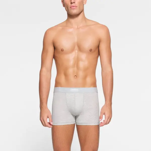 SKIMS 3" Boxer Brief 3 Pack | Blue | | Cotton - Heather Multi
