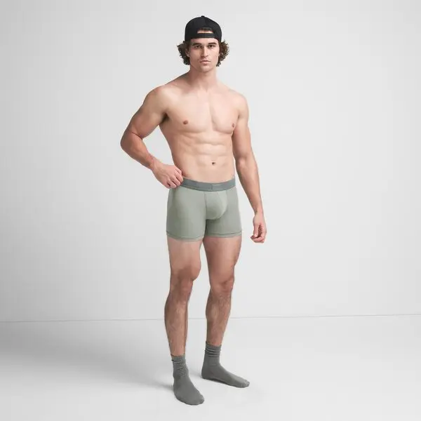 SKIMS 3" Boxer Brief 3 Pack | Grey | | Cotton - Stone Multi