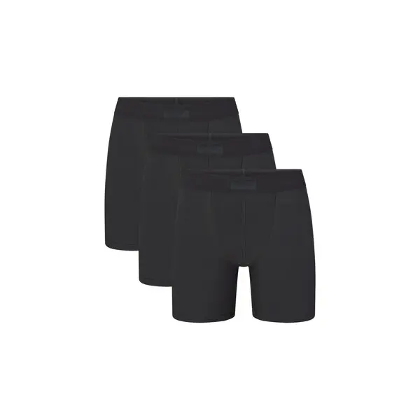 SKIMS Cotton 5 Inch Boxer Brief 3 Pack - Onyx