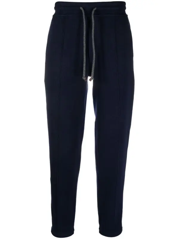 Brunello Cucinelli Monili-drawstring Track Pants - Blue