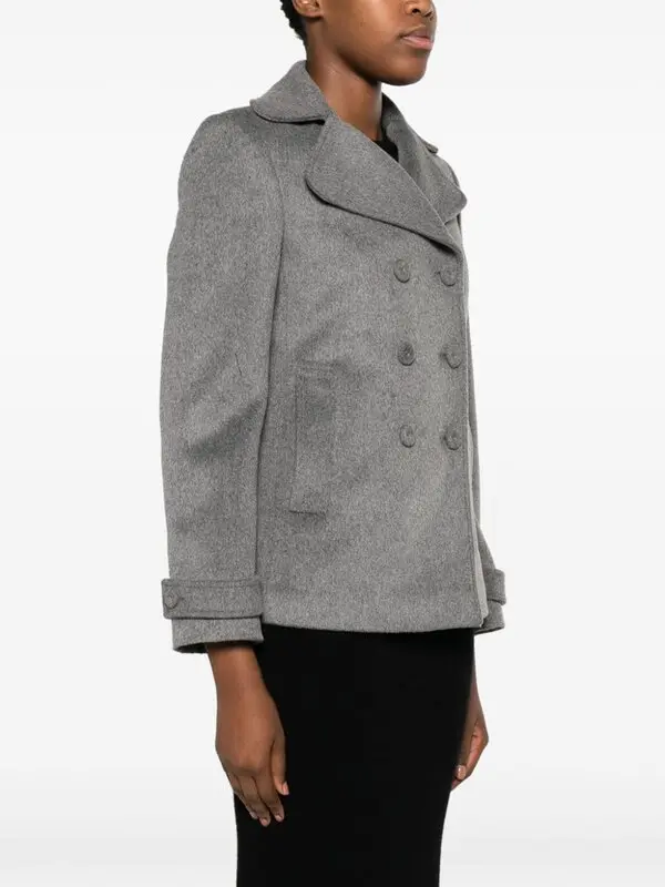 BLANCA VITA Notched-lapel Pea Coat