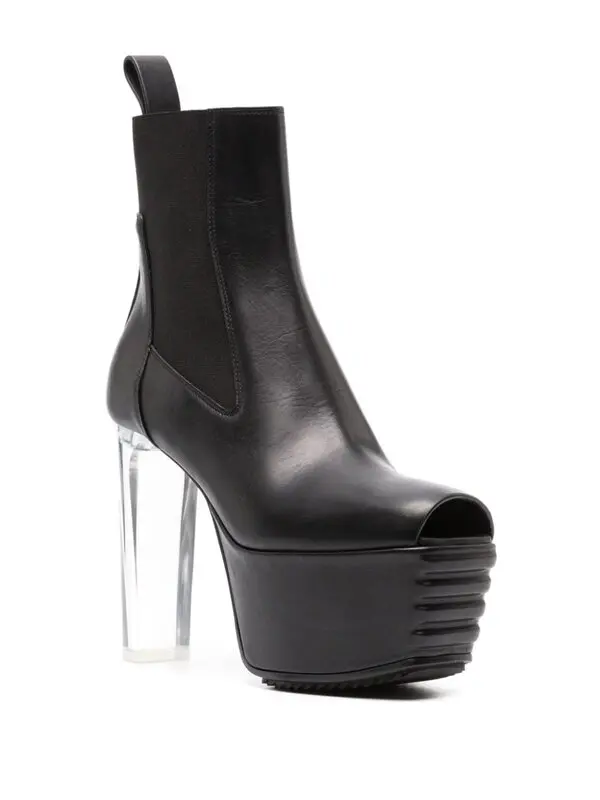 Rick Owens 160mm Open-toe Leather Heeled Boots