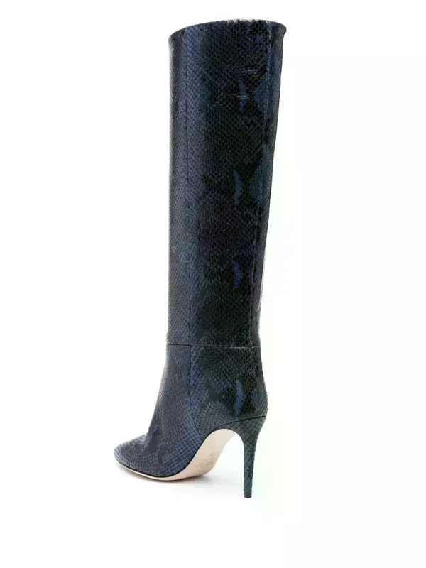 Paris Texas Stiletto 85mm Leather Boots - Blue