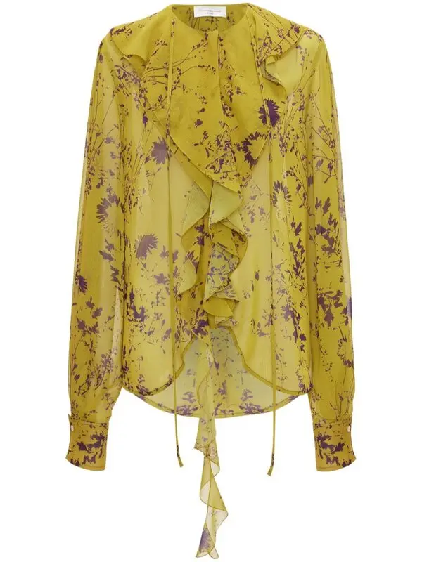 Victoria Beckham Romantic Floral-print Blouse