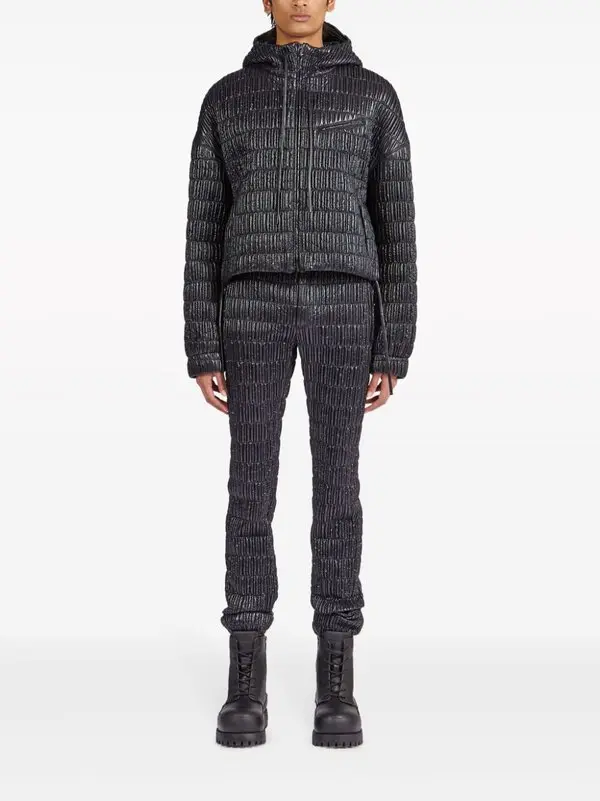 FERRAGAMO Padded Metallic Finish Trousers