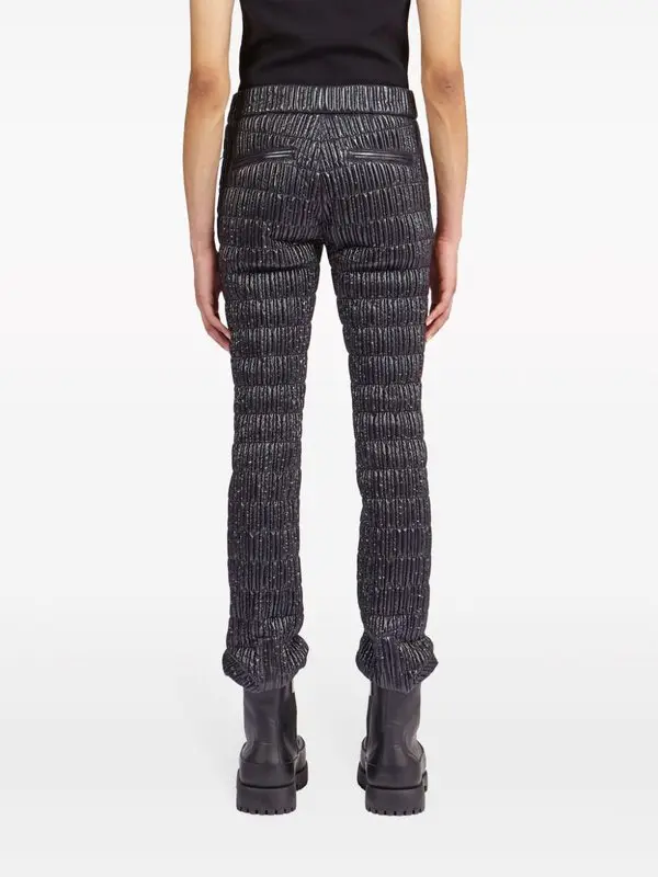 FERRAGAMO Padded Metallic Finish Trousers