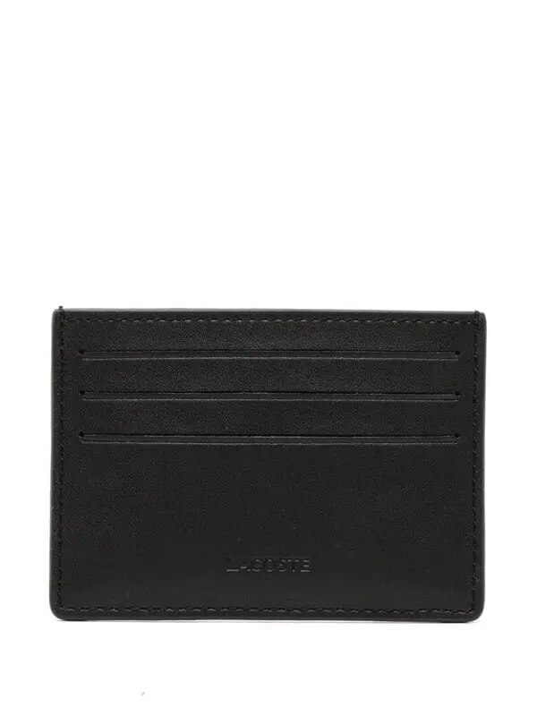 Lacoste Monogram-print Leather Card Holder