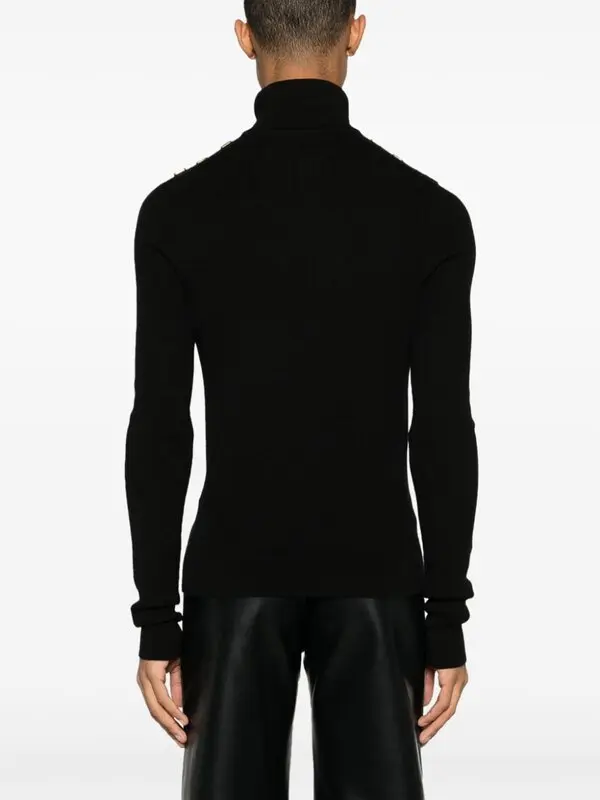 Balmain Decorative-buttons Wool Jumper - Black