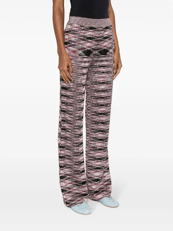 Missoni Patterned Intarsia Knit Flared Trousers