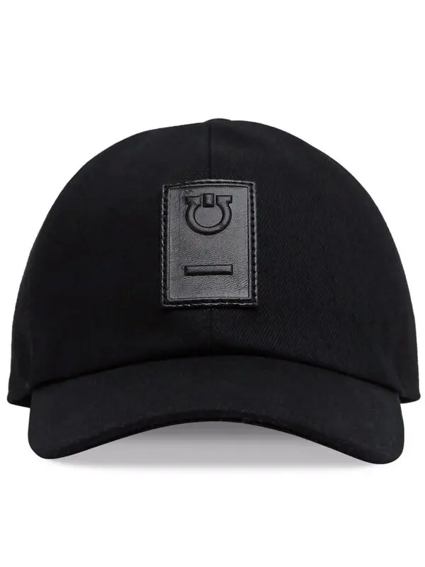 FERRAGAMO Gancini-patch Baseball Cap - Black