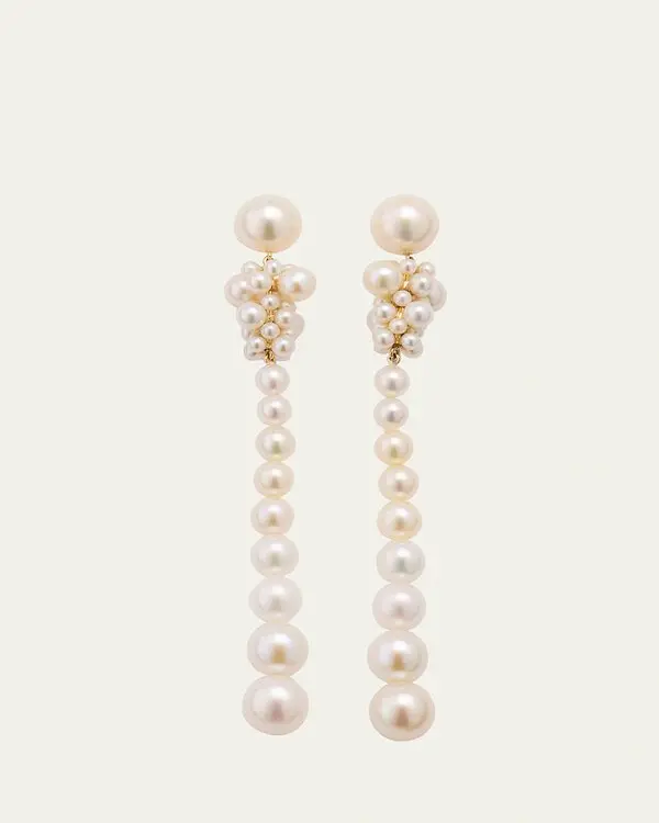 Sophie Bille Brahe 14k Recycled Colona Pearl Earrings - Gold