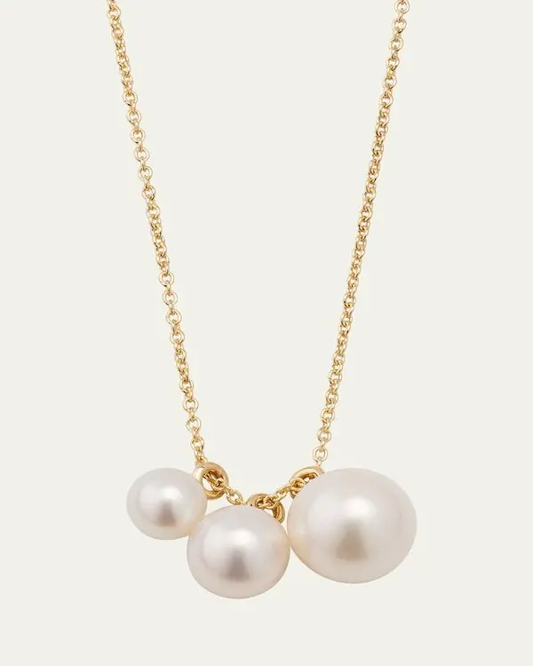Sophie Bille Brahe 14k Recycled Yellow Stella Pearl Necklace - Gold