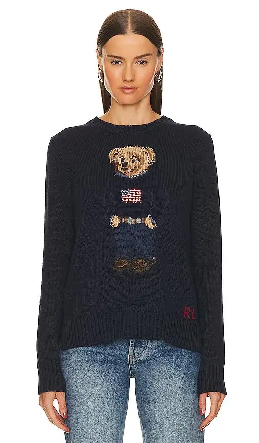 Polo Ralph Lauren Bear Pullover - Navy Multi