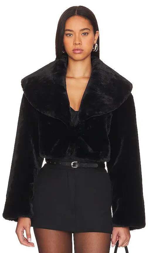 LAMARQUE Danika Cropped Jacket - Black