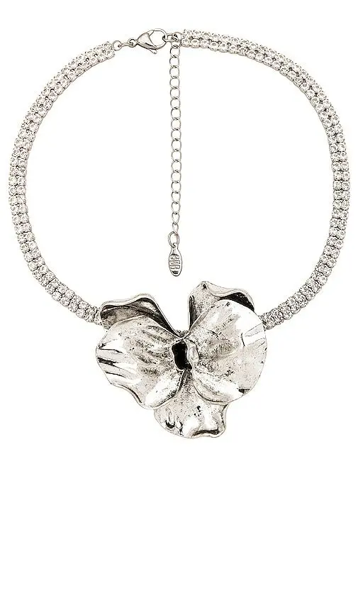 8 Other Reasons Orchid Chain Choker - Silver