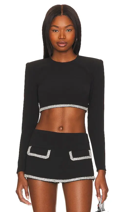 LOVERS AND FRIENDS X Rachel Cosette Embellished Crop Top