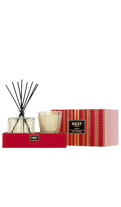 NEST NEW YORK Holiday Classic Candle & Reed Diffuser Set In Red
