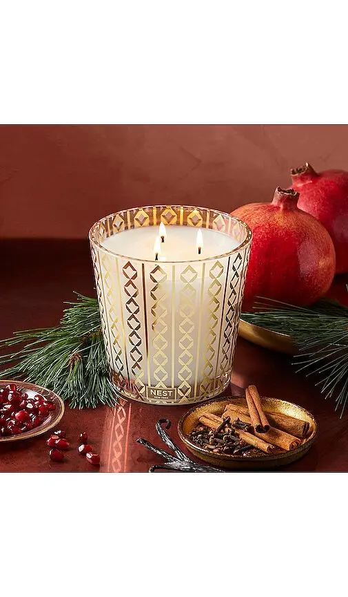 NEST NEW YORK Holiday 3-wick Candle In Metallic Gold