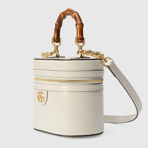 Gucci Bamboo Shoulder Bag - White | Editorialist