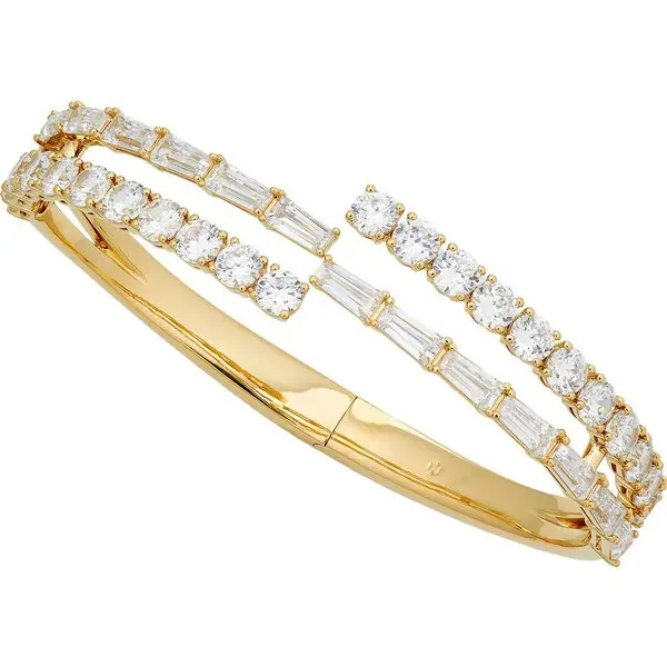 Nadri Cubic Zirconia Hinge Bracelet - Gold