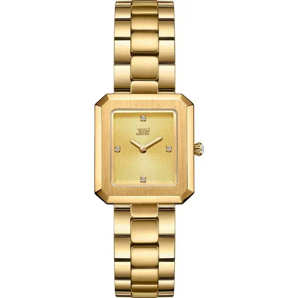 JBW Arc Single Essential Lab-created Diamond Bracelet Watch - 18k Gold