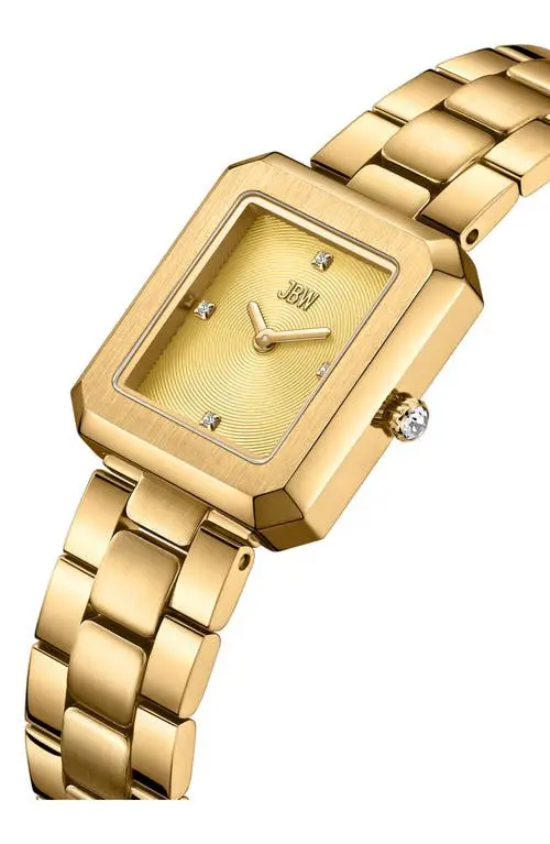 JBW Arc Single Essential Lab-created Diamond Bracelet Watch - 18k Gold