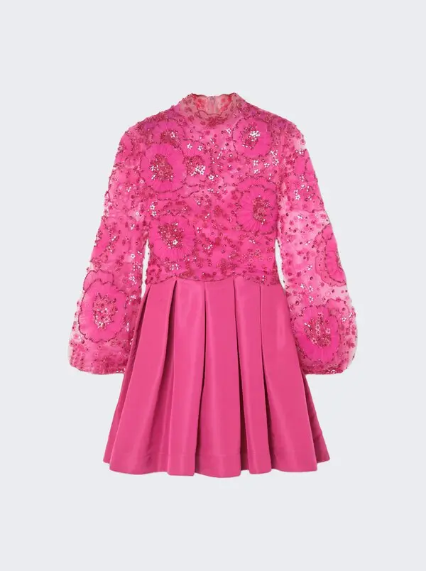 Valentino Garavani Embellished Long Sleeve Mini Dress In Pink - 80% Off |  Editorialist