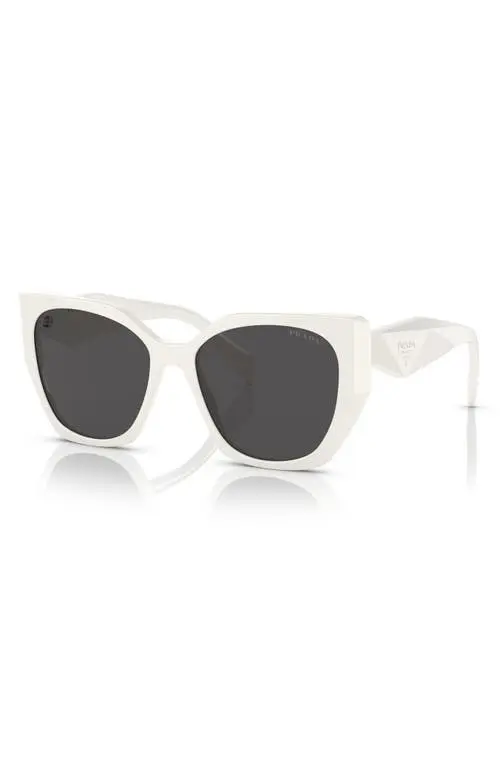 Prada 53mm Cat Eye Sunglasses - Bone