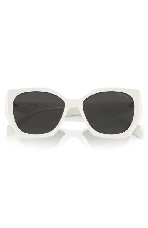 Prada 53mm Cat Eye Sunglasses - Bone
