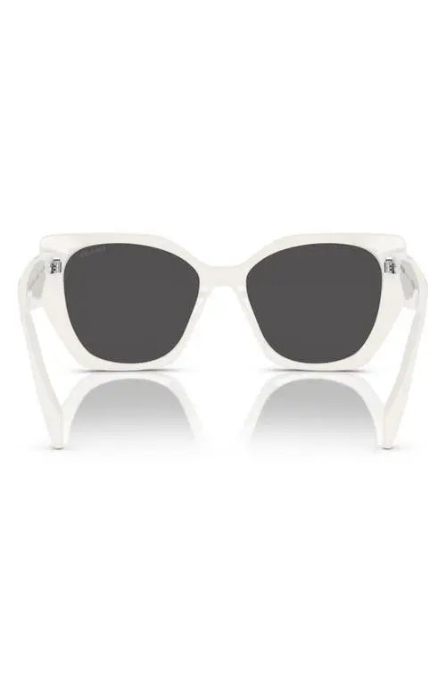 Prada 53mm Cat Eye Sunglasses - Bone