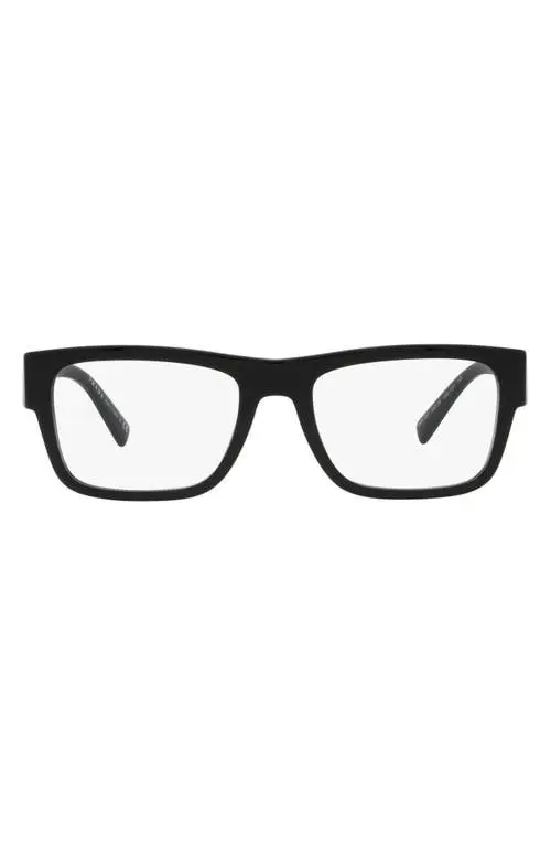 Prada 54mm Rectangular Eyeglasses - Black