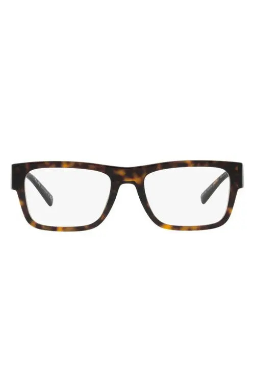 Prada 54mm Rectangular Eyeglasses - Havana