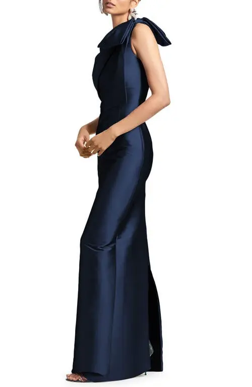 Sachin & Babi Bonnie One-shoulder Gown - Midnight Sky