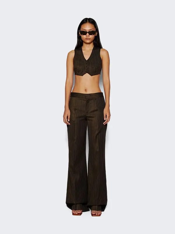 JEAN PAUL GAULTIER Pinstriped Flare Trousers
