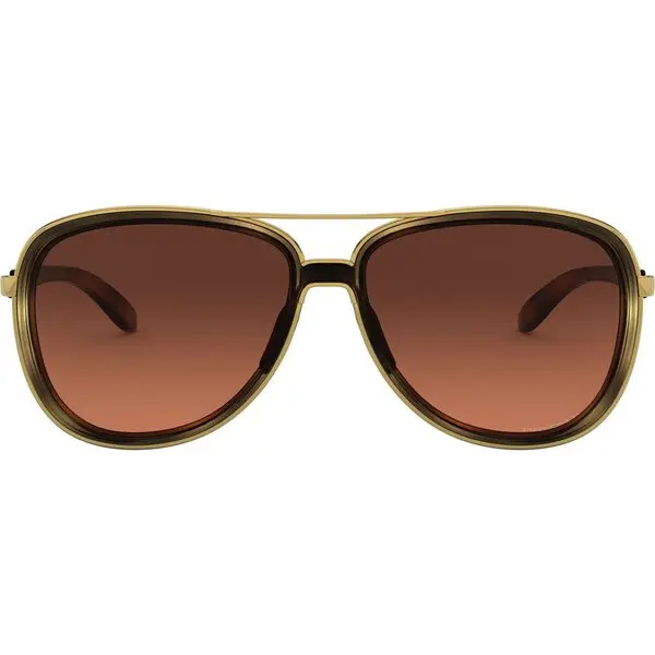 Oakley Split Time Aviator Sunglasses - Brown Tortoise/prizm Brown
