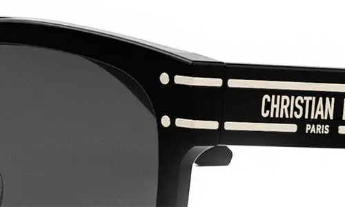 Dior Signature S7f 58mm Square Sunglasses - Shiny Black/smoke