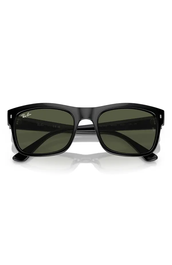 Ray-ban 56mm Rectangle Sunglasses - Black