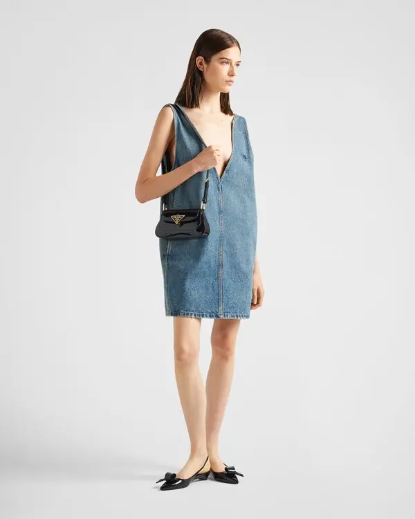 Prada Denim Mini Dress - Mid Blue | Editorialist