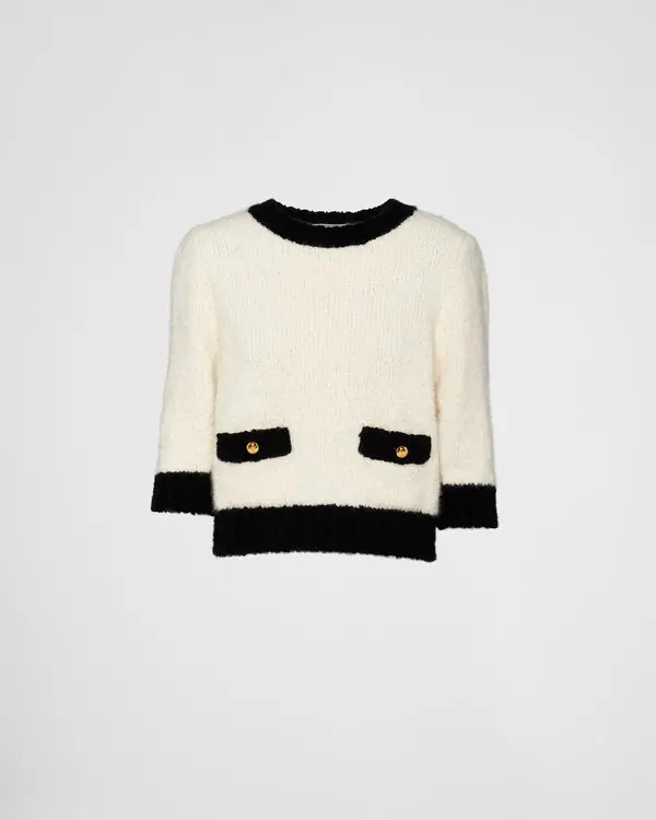 Prada Cashmere And Silk Crew-neck Sweater
