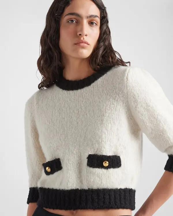 Prada Cashmere And Silk Crew-neck Sweater