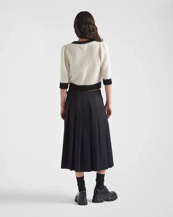 Prada Cashmere And Silk Crew-neck Sweater