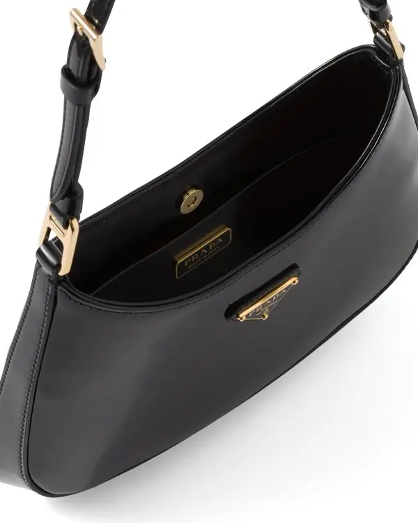 Prada Cleo Patent Leather Bag - Black