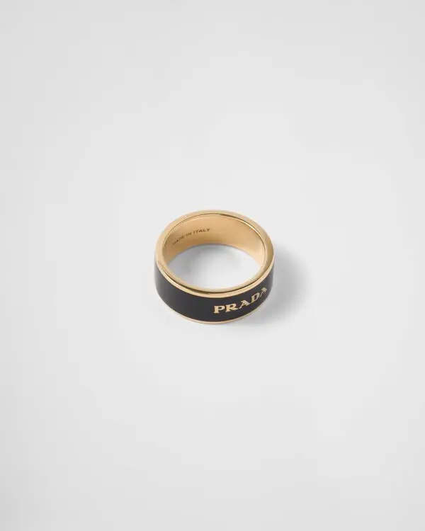 Prada Enameled Metal Ring
