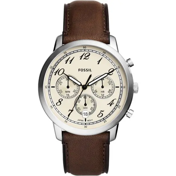 Fossil Neutra Chronograph Leather Strap Watch
