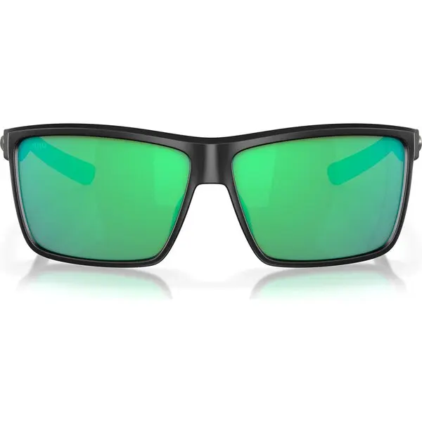 COSTA DEL MAR Rinconcito 60mm Rectangular Sunglasses - Black Green