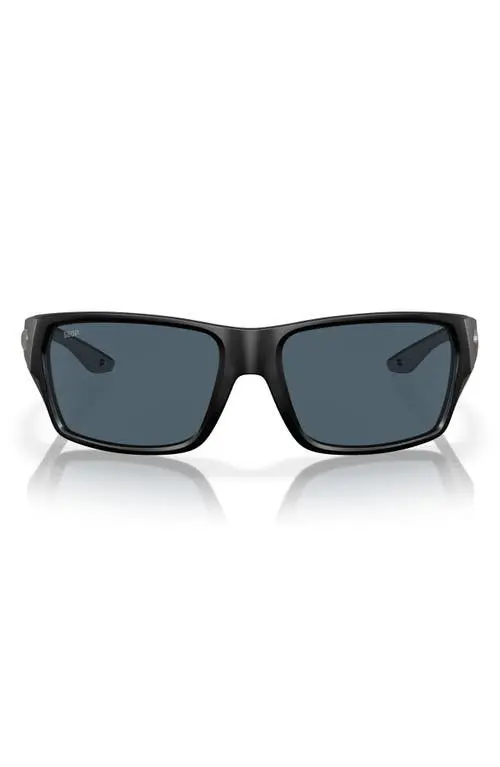 COSTA DEL MAR Tailfin Rectangular Sunglasses - Black Grey