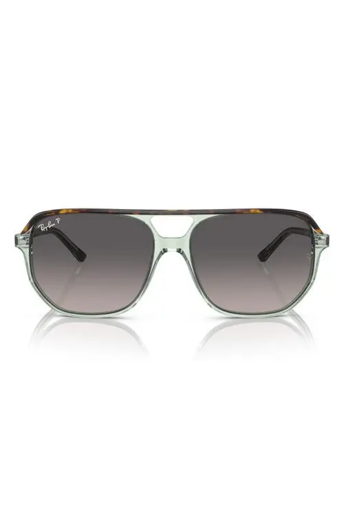 Ray-ban Bill One Irregular Sunglasses - Havana On Transparent Green