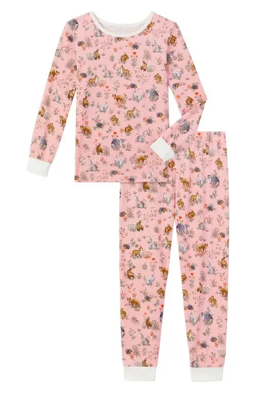 BEDHEAD PAJAMAS Print Fitted Organic Cotton Two-piece Pajamas - Forest Friends