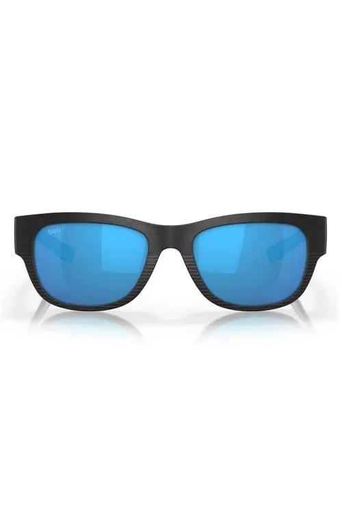 COSTA DEL MAR Caleta 55mm Square Sunglasses - Net Black/ Gray Blue